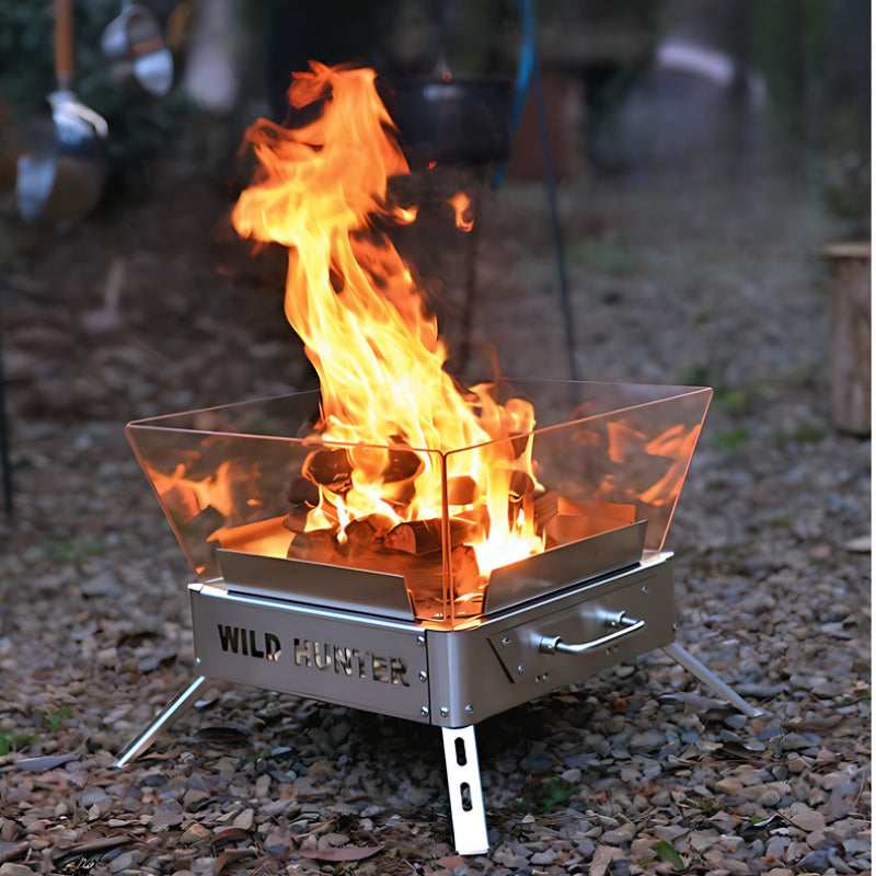 Wild Hunter | Outdoor Camping Fire Pit with Microcrystalline Glass ...